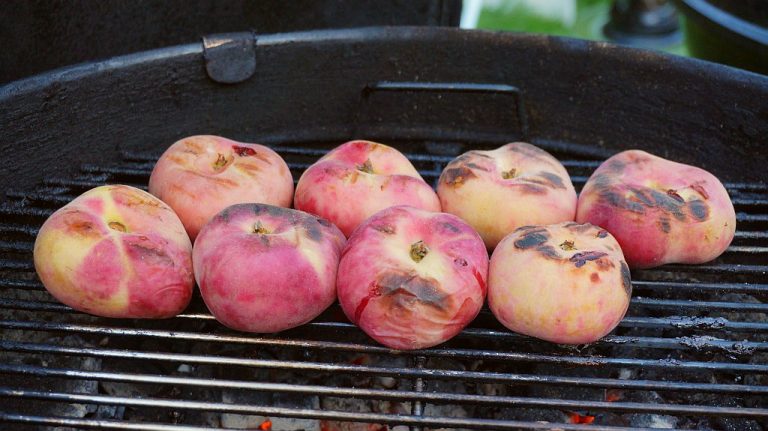 Wilde Perzik in Mascarpone Slagroom met munt en honing – barbecueman.eu